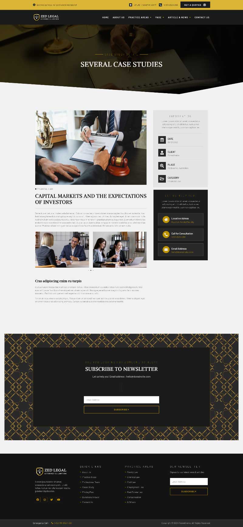 Zed Legal - Professional Attorney & Law Firm Elementor Template Kit by Rometheme